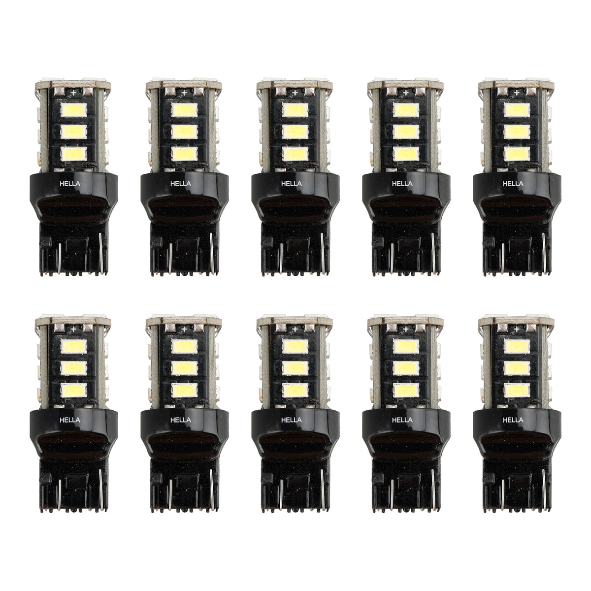 10X HELLA LED Retrofit 7443W LED W21/5W 12V 3W W3x16Q 6000K Generic | UCarPart