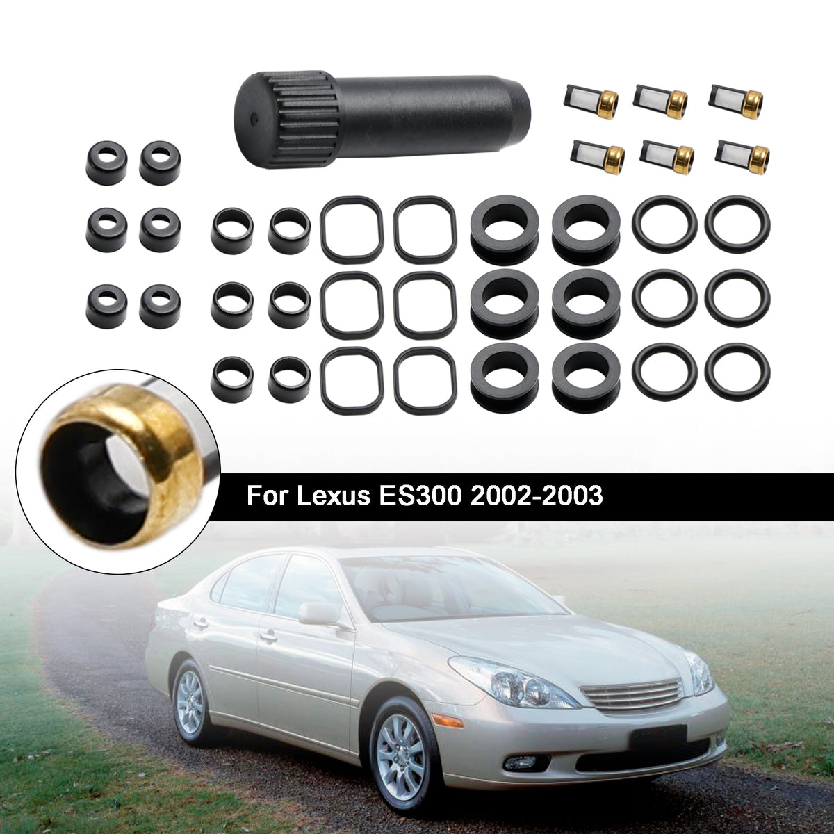 2002-2006 Toyota Camry Fuel Injector Repair Seal Kit 23250-20030 FJ644 ...