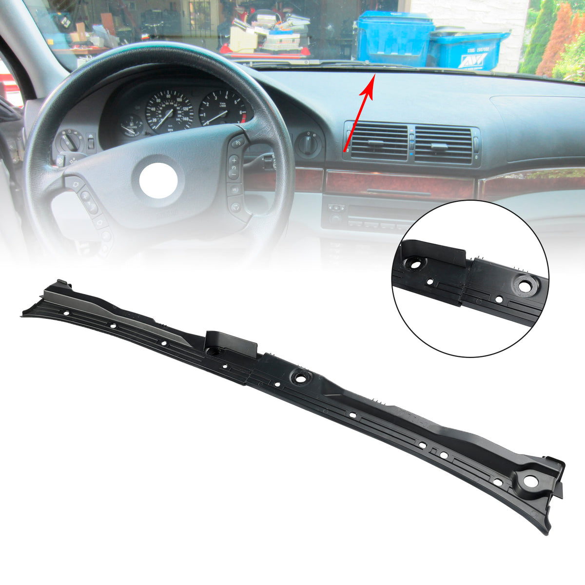 2001-2003 BMW 525i Windshield Cowl Cover 51718159292 Generic | UCarPart