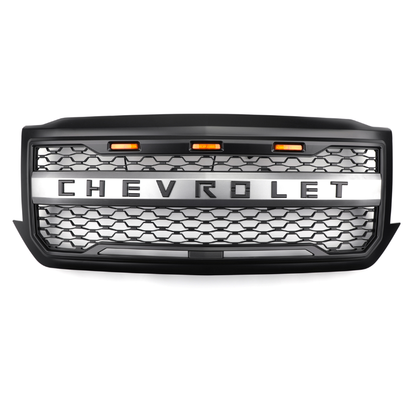 2016 2017 2018 Chevy Silverado 1500 Front Grill Replacement W/LED Ligh ...