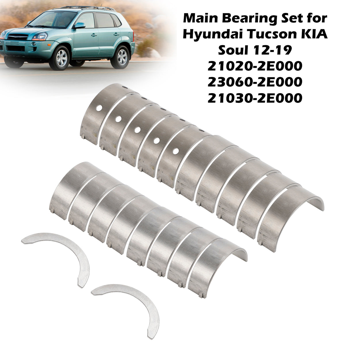 Hyundai KIA G4NA Engine 2.0L Main Bearing Set 21020-2E000 23060-2E000 ...