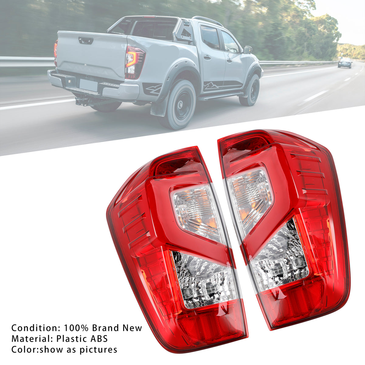 2015-2021 Nissan Navara NP300 D23 3D Stripe Bar LED Pair Tail Light La ...