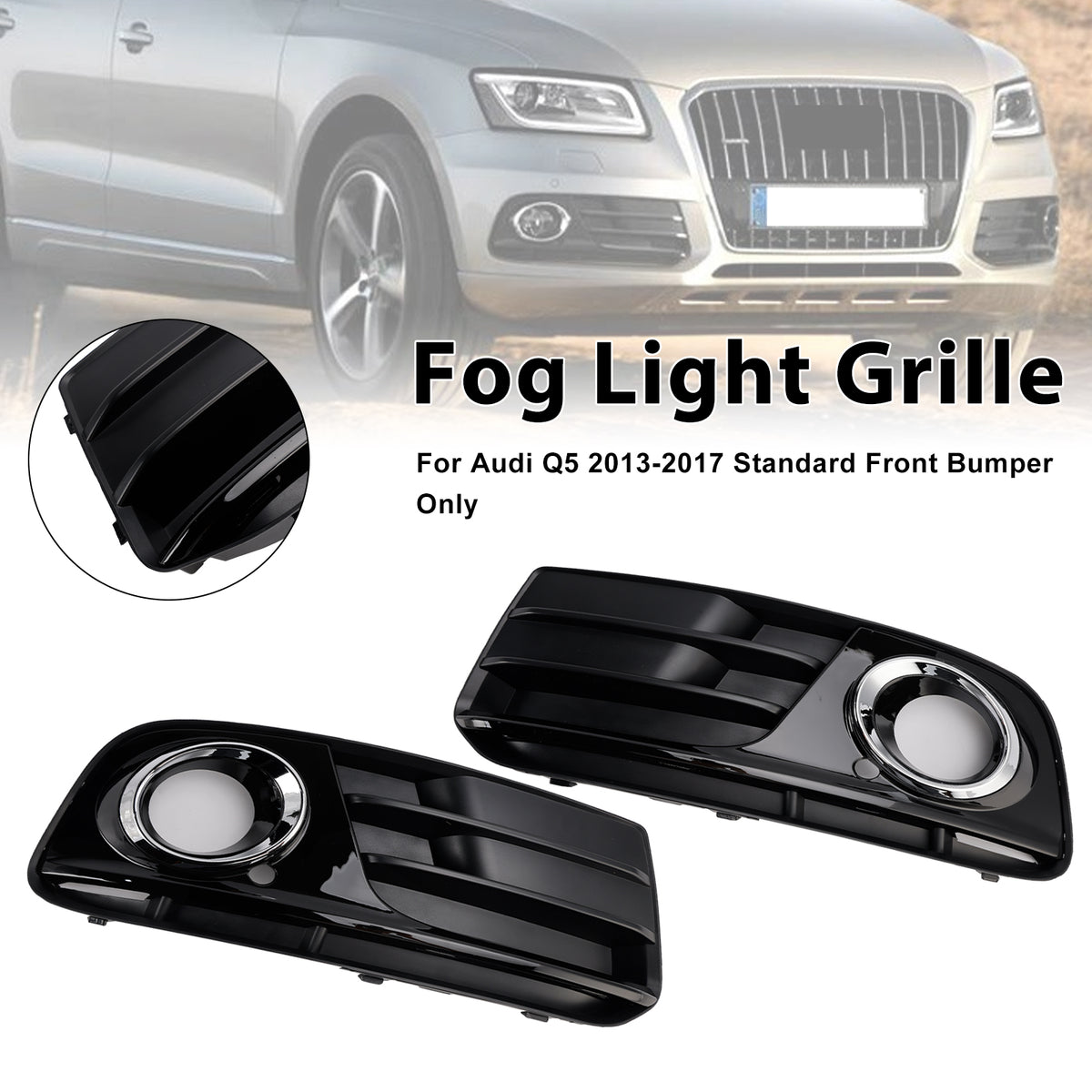 2013-2017 Audi Q5 Front Bumper Fog Light Grill Grille 8R0807681M 8R080 ...