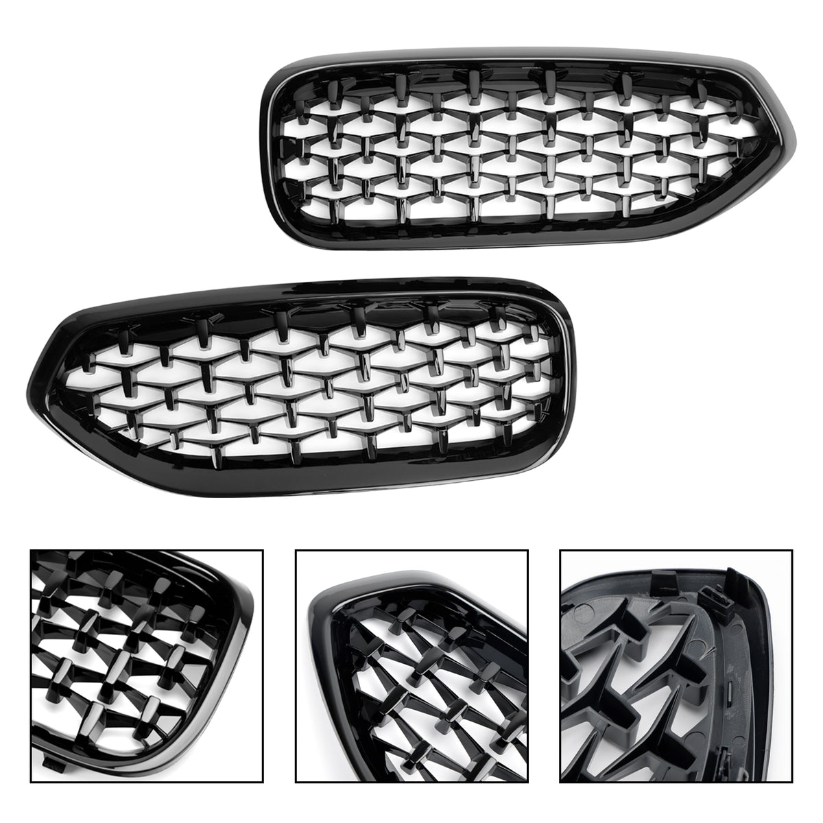 2019-2024 BMW G29 Z4 Diamond Style Gloss Black Front Kidney Grill Gril ...