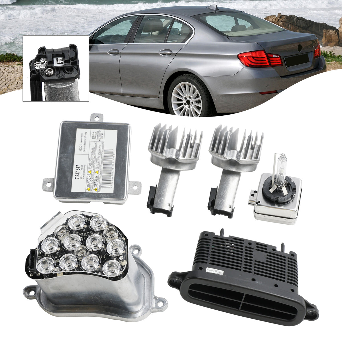 2013 BMW M5 Xenon Ballast Bulb LED Module Diode Kit RH 63117271902 631 ...