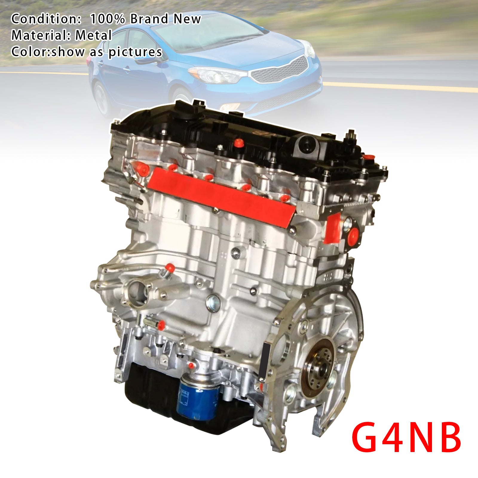 Brand New Engine Motor 1.8L 4 Cylinder G4NB Nu MPI For Kia Forte 2014 ...