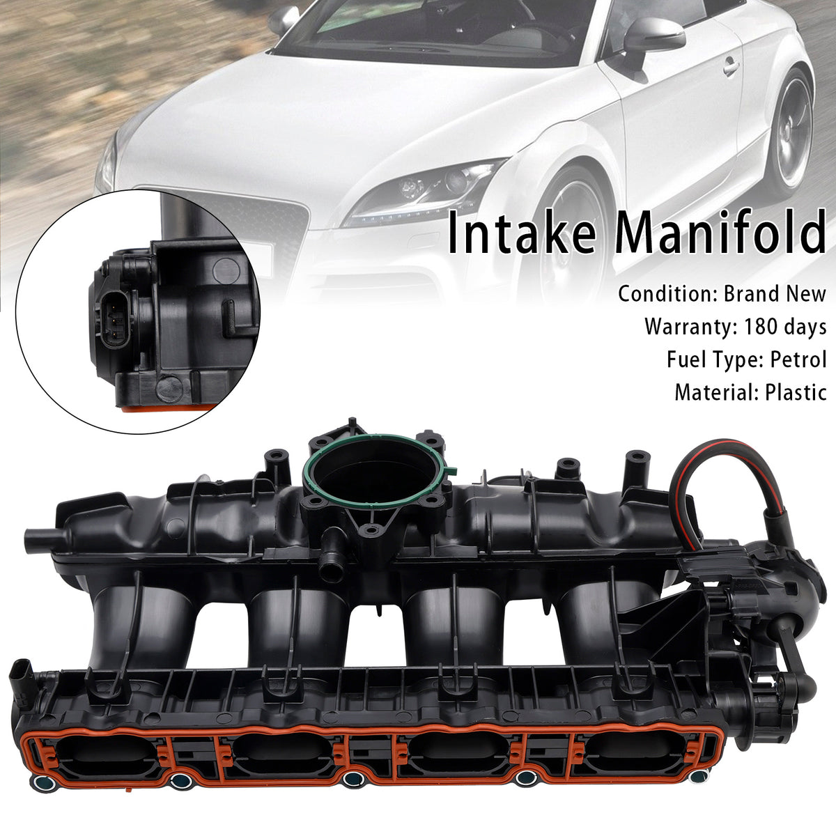 2009-2010 Audi TT Air Inlet Intake Manifold 06J133201BD 06J133201AR Ge ...