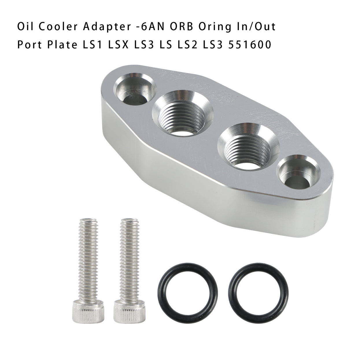 Oil Cooler Adapter 6AN ORB Oring In/Out Port Plate LS1 LSX LS3 LS LS2 ...