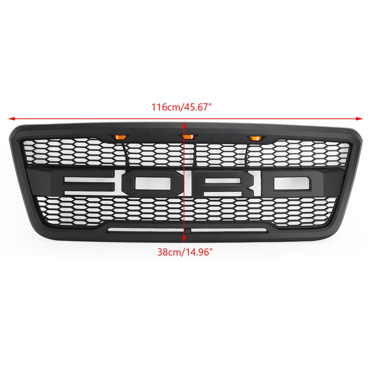 2004-2008 Ford F150 | Raptor Style Grille Black/Grey Black Choose Gene ...