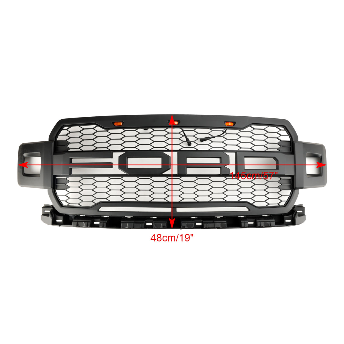 2018-2020 Ford F150 Grill Raptor Style Front Grille W/Led Lights w/Let ...