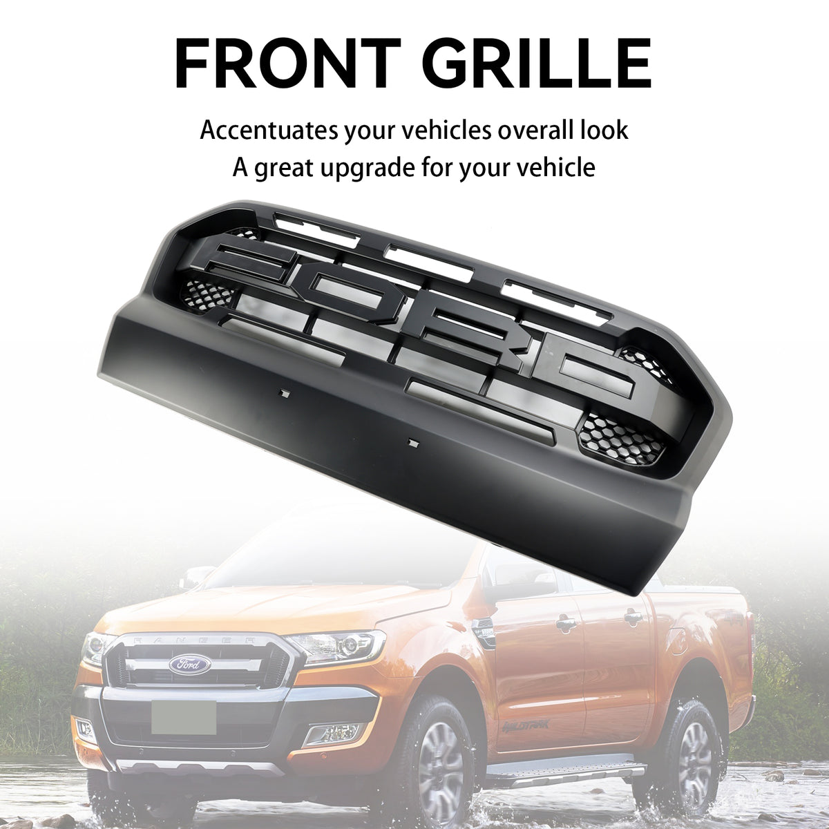 Ford Ranger T7 2015-2019 Ranger Raptor Style Matt Black Ranger Raptor ...