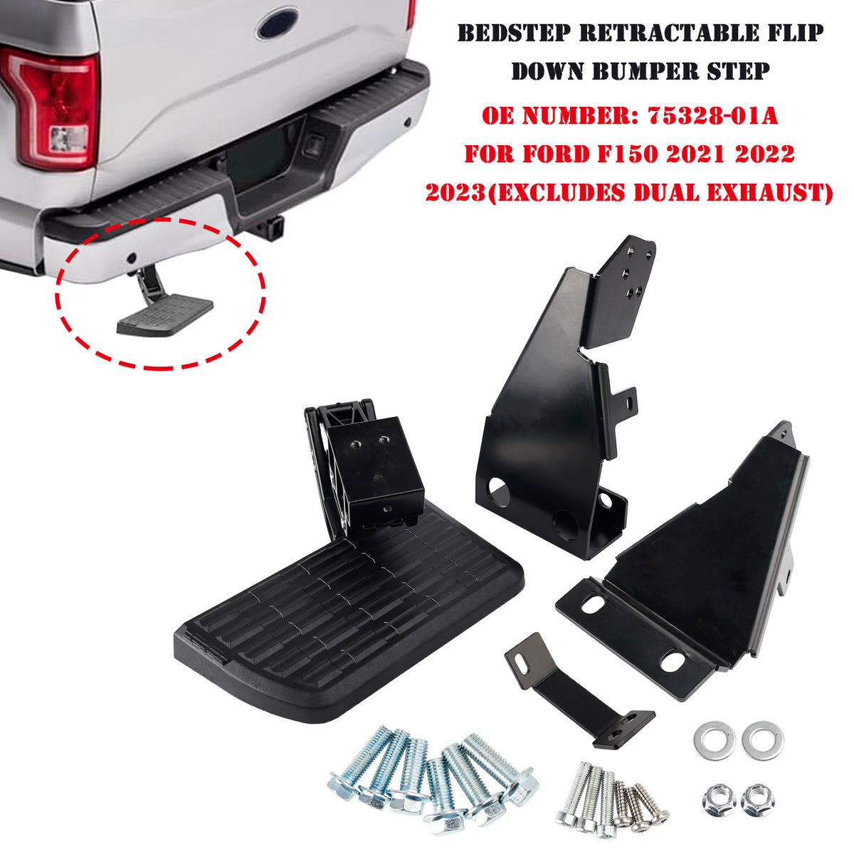 Retractable Flip Down Step 75328-01A For Ford F150 21-23 Excludes Dual ...