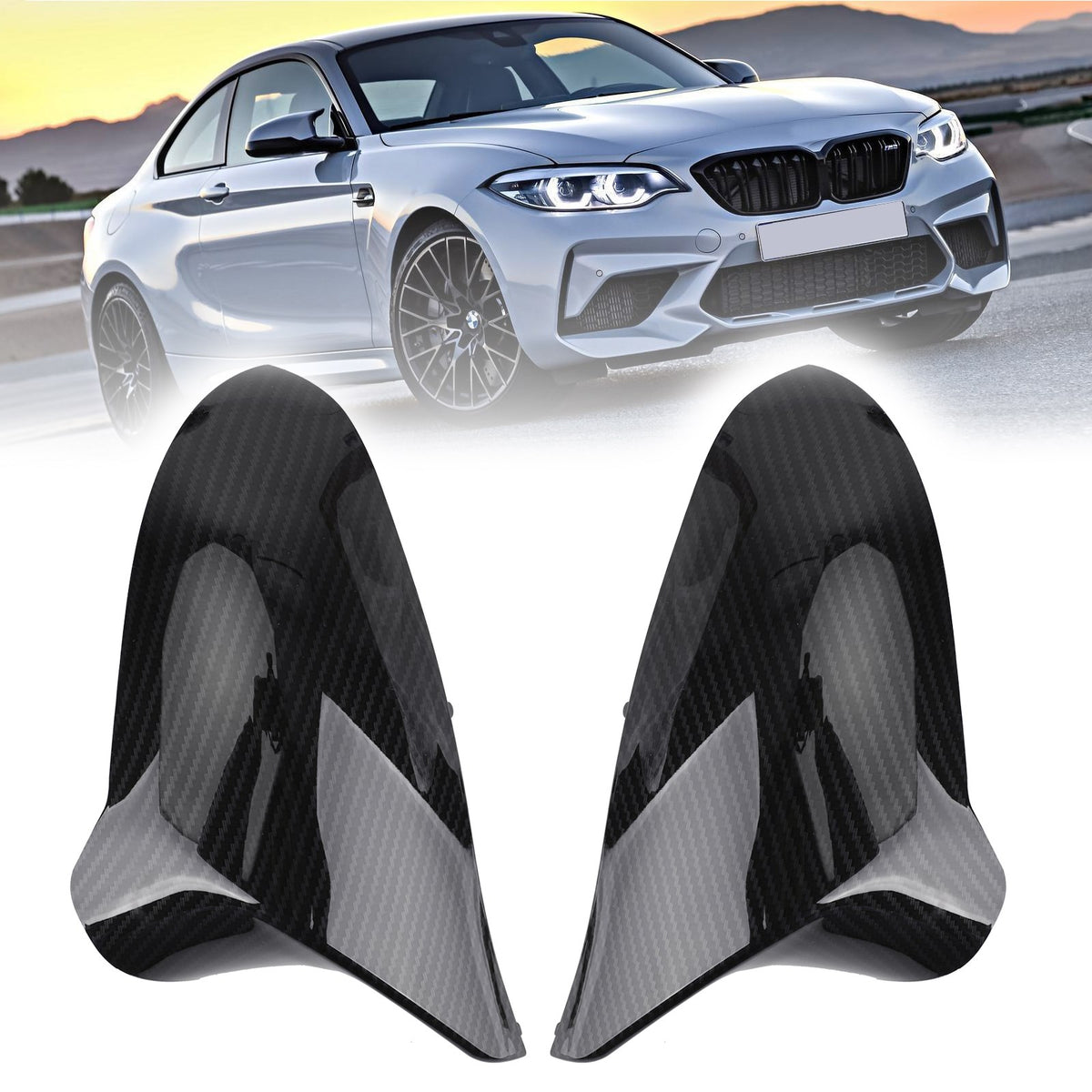 For 2019-2020 BMW M2 Competition Side Mirror Covers Rearview Housing C ...