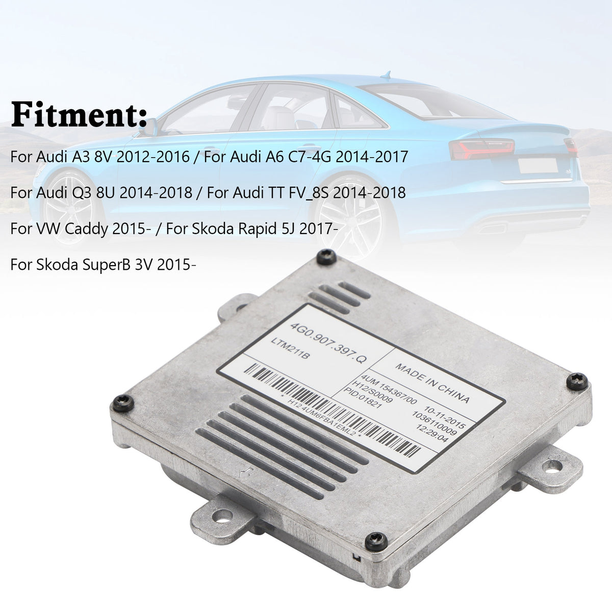 2012-2016 Audi A3 8V Xenon Headlight Ballast Control Unit 4G0907397Q G ...