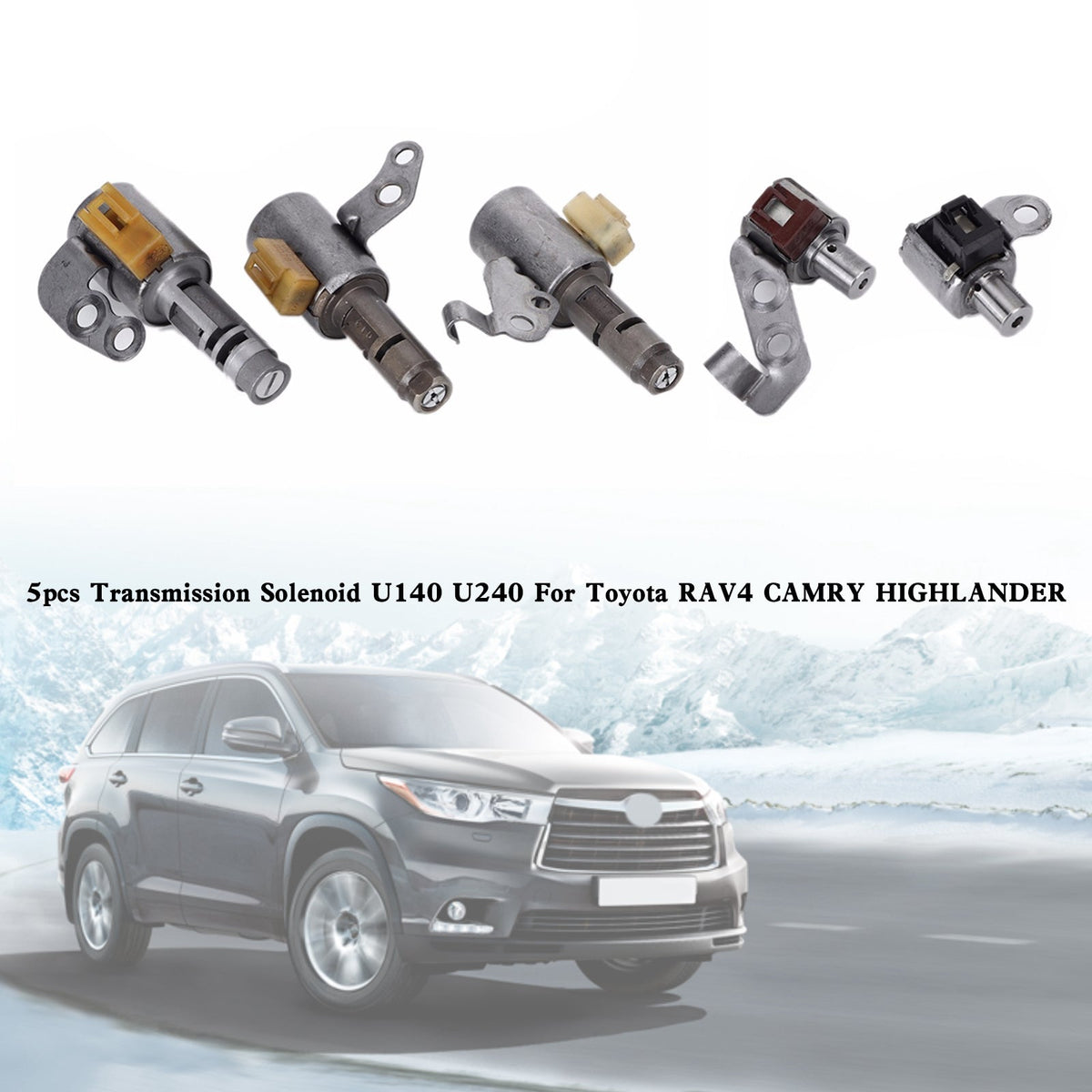 5pcs Transmission Solenoid U140 U240 Toyota RAV4 CAMRY HIGHLANDER Gene ...