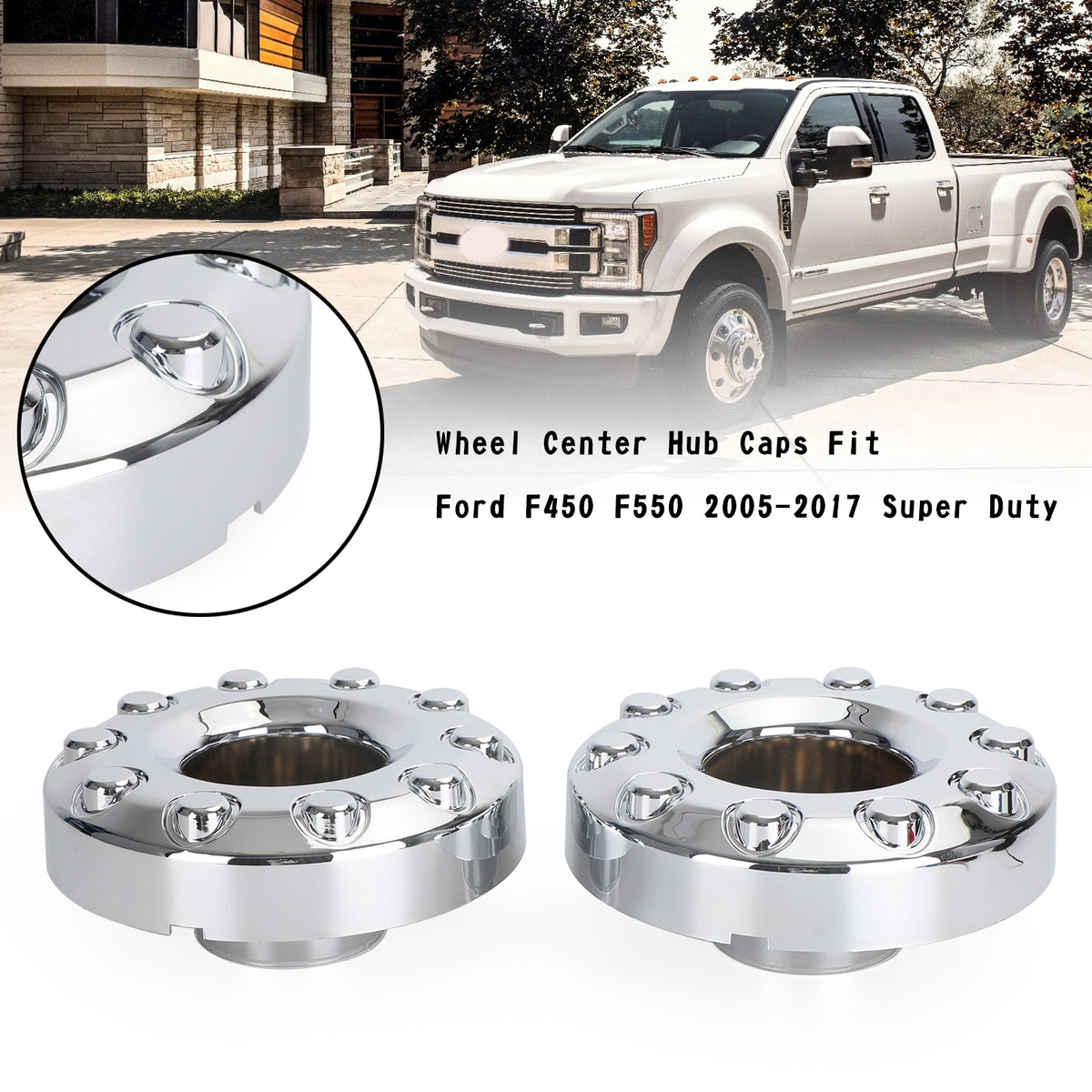 2005-2017 F450 F550 Ford Super Duty Dually 10 Lug Wheel Wheel Center H ...