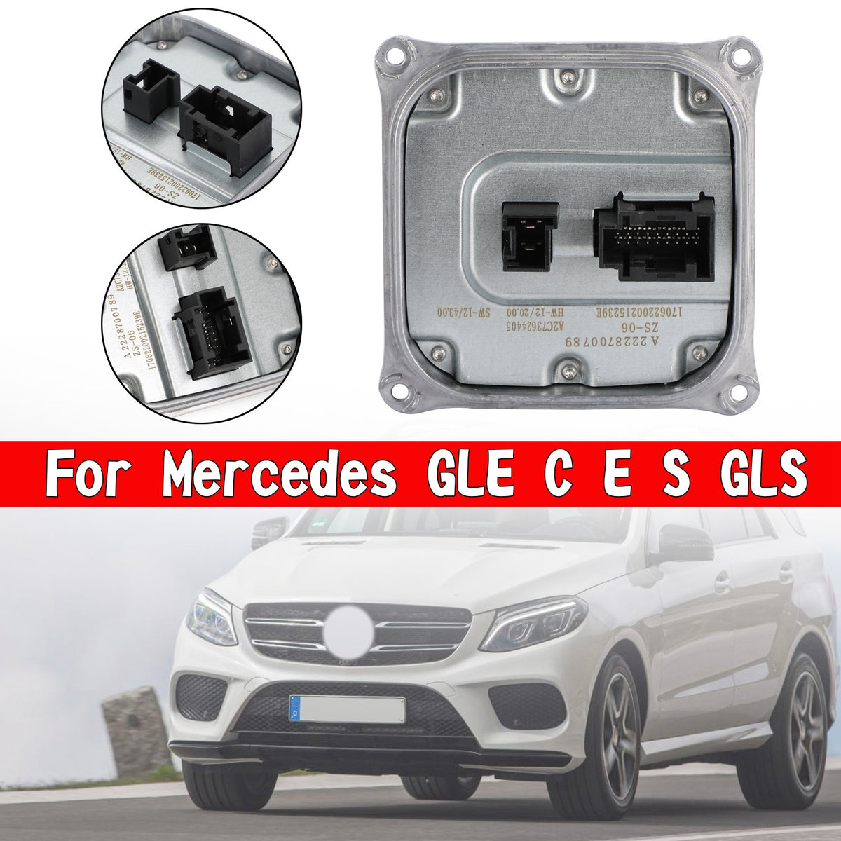 2015-2017 C300/C350/C400/C550/C63 AMG LED Headlight Control Module Com ...