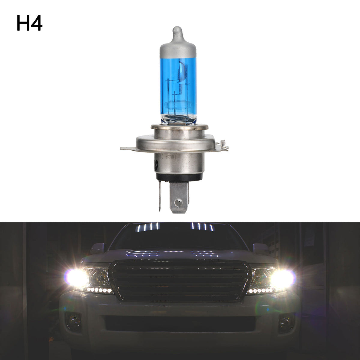 H4U Car Headlight GE BLUE LIGHT 5000K 12V60/55W Cool Blue Light Generi ...