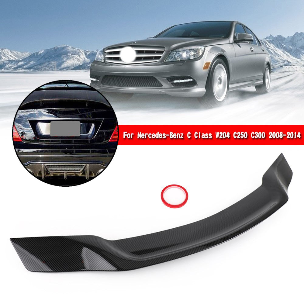 08-14 Benz W204 C250 C300 Carbon Fiber Duckbill Trunk Spoiler Wing Gen ...